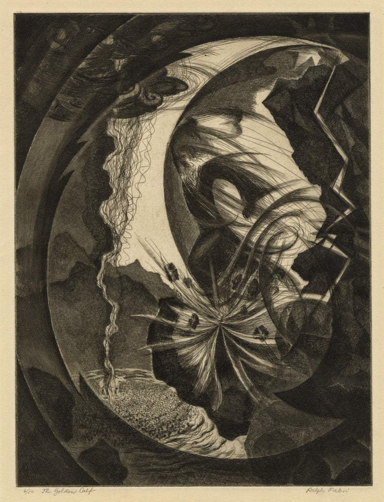 Ralph FABRI - The Golden Calf - Etching on wove paper - 1950 ...
