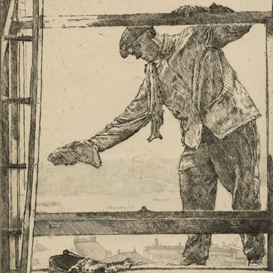 William AUERBACH-LEVY (attributed) - Window Washer - etching ...