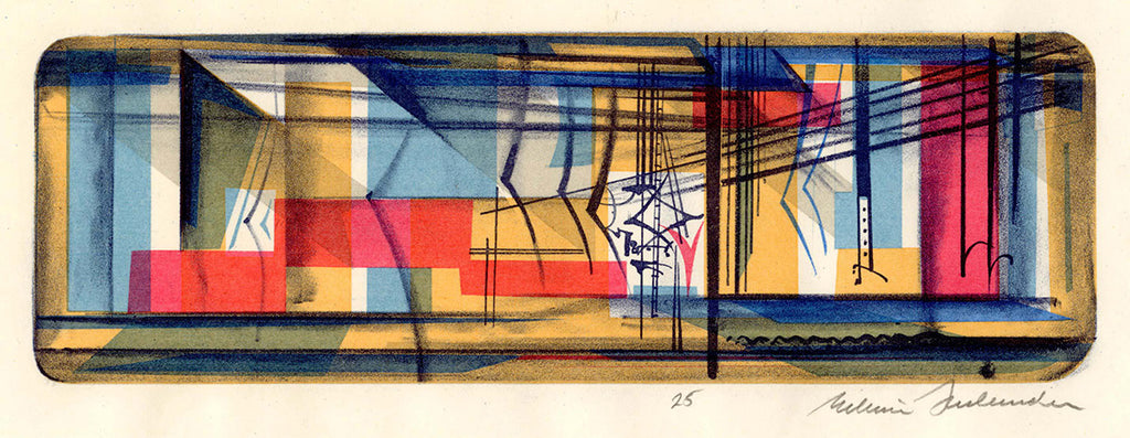 Edwin Fulwider - Abstract #3 - color screenprint - oblong primary ...