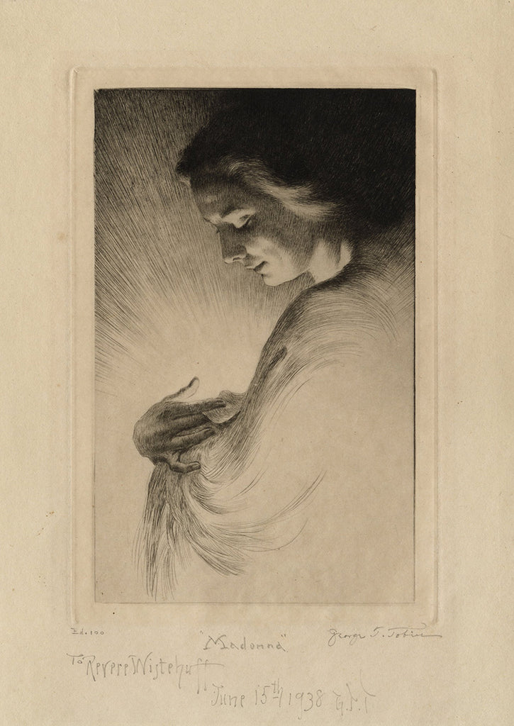 George Timothy TOBIN (1864-1956) Madonna, dedicated Revere Whistehuff ...