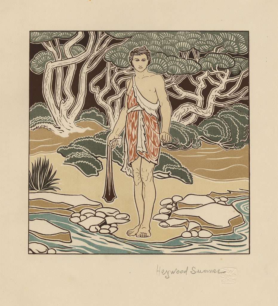 Heywood Sumner - David - color lithograph - 1898 — Armstrong Fine Art