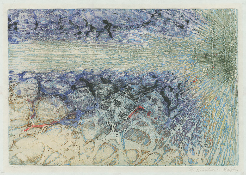 Krishna REDDY (1925-2018): Flight, Atelier 17, color viscosity print ...