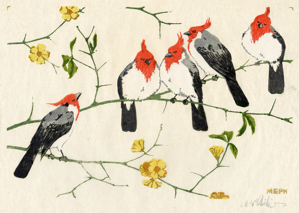 Martin Erich PHILIPP (1887-1978): Cardinals, Kardinale, color woodcut ...